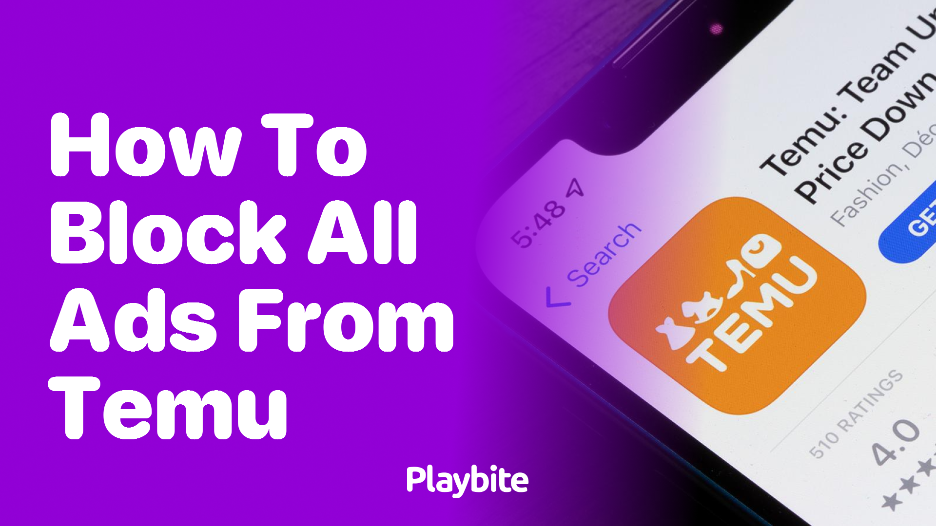 How to Block All Ads from Temu? - Playbite