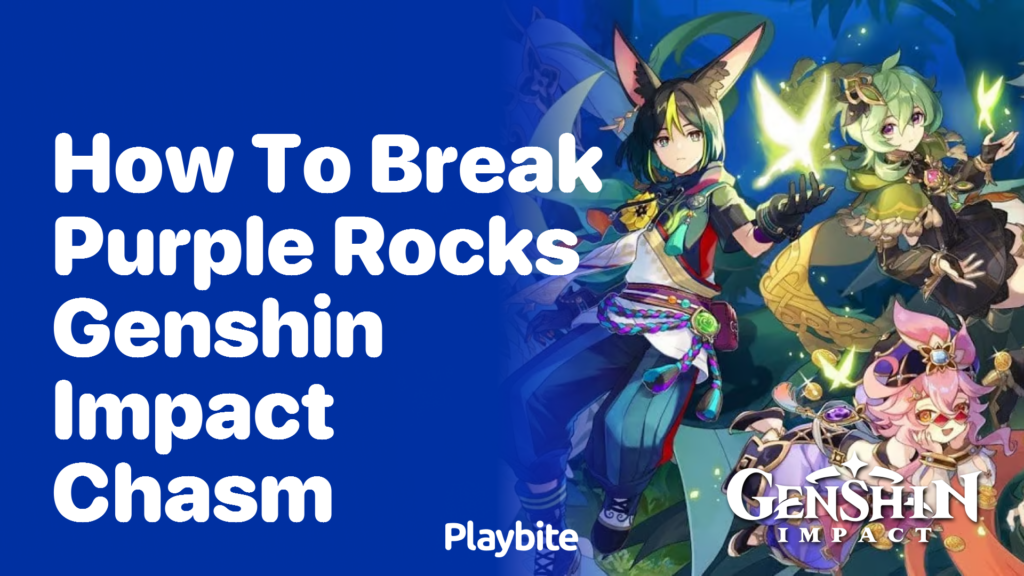 How to Break Purple Rocks in Genshin Impact's Chasm - Playbite