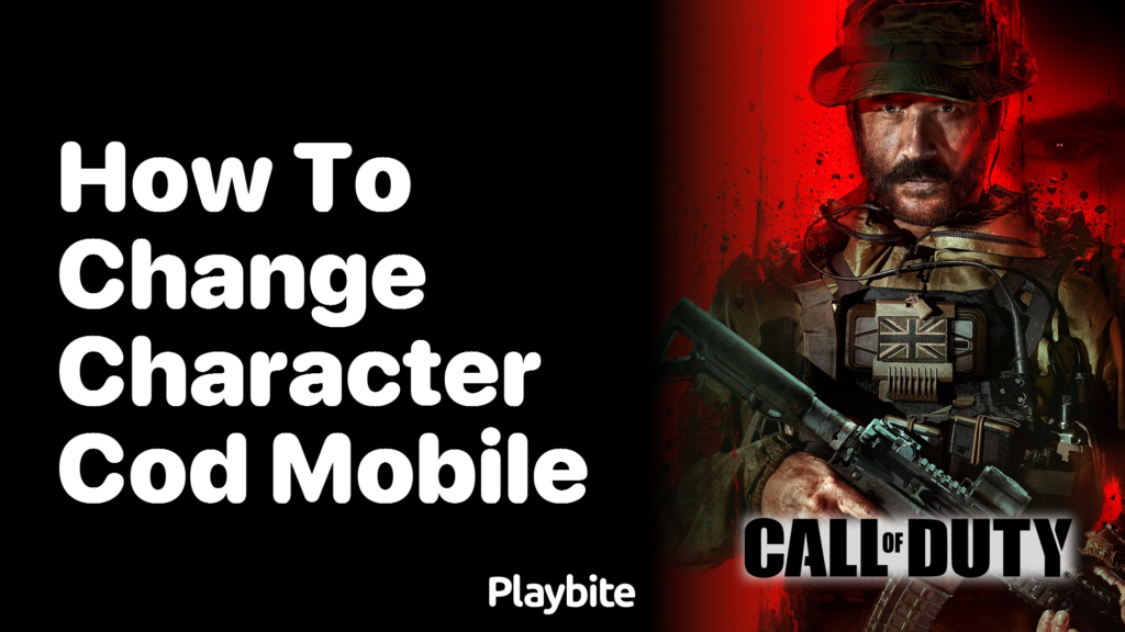 How to Change Your Character in COD Mobile - Playbite