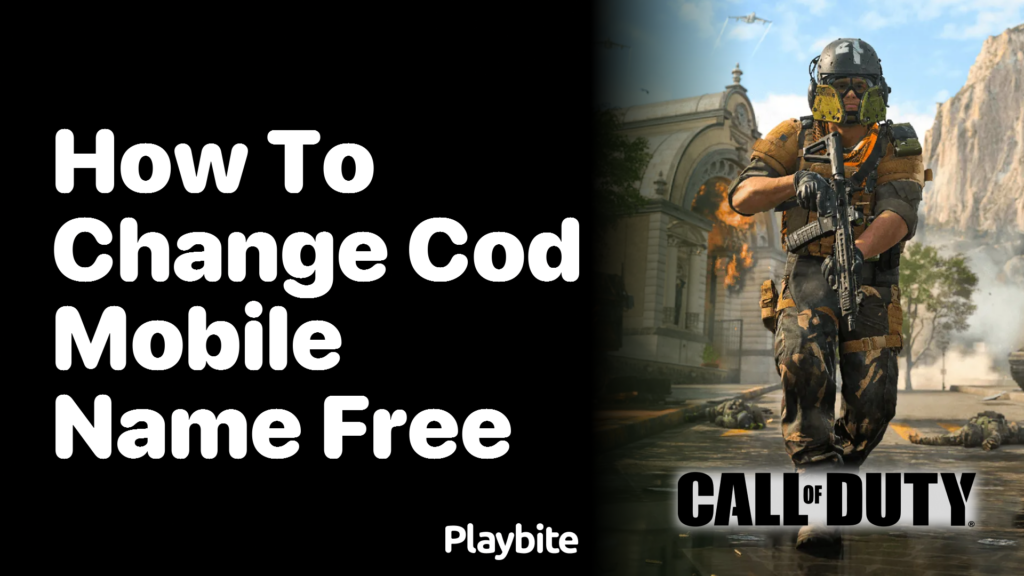 How to Change Your COD Mobile Name for Free - Playbite