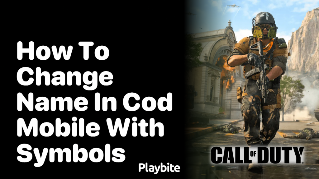 How to Change Your Name in COD Mobile with Symbols - Playbite