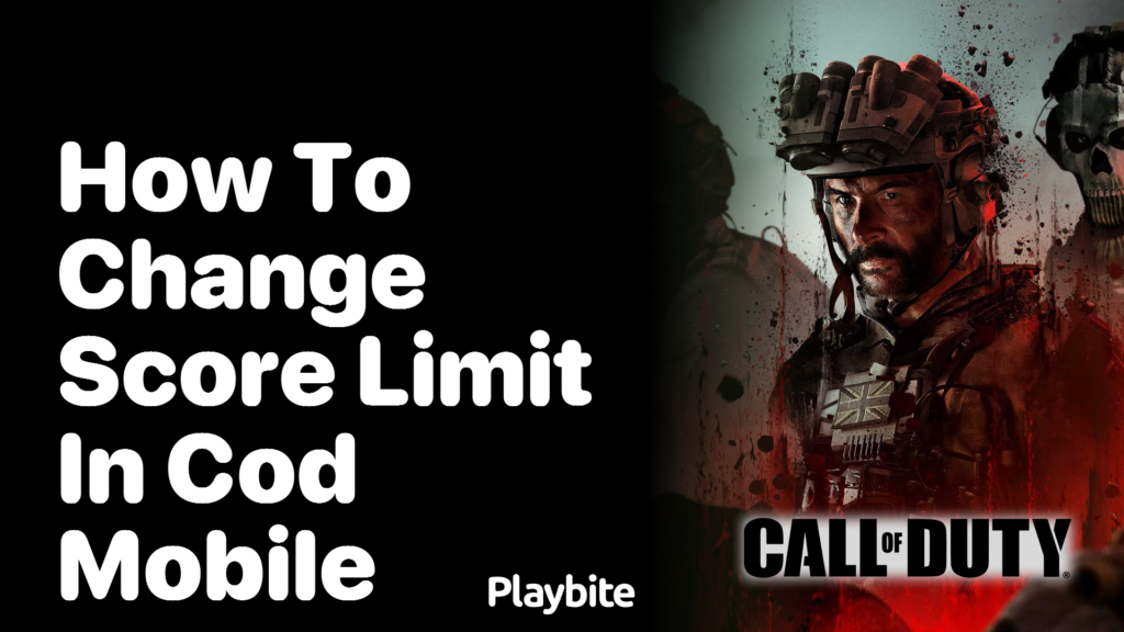 How to Change the Score Limit in COD Mobile - Playbite