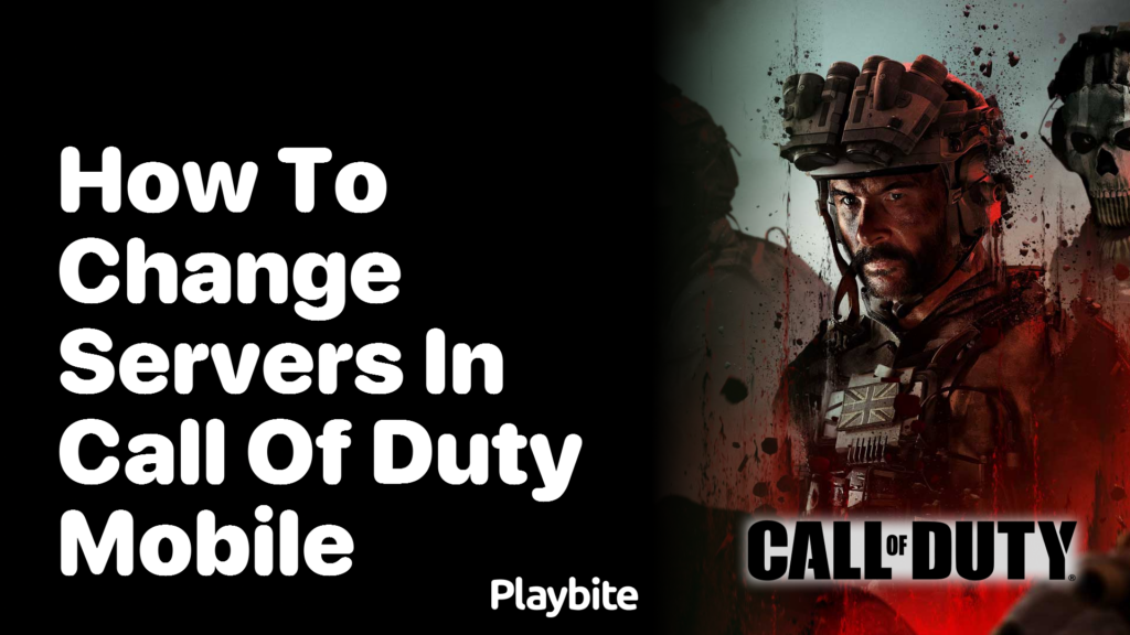 How to Change Servers in Call of Duty Mobile - Playbite