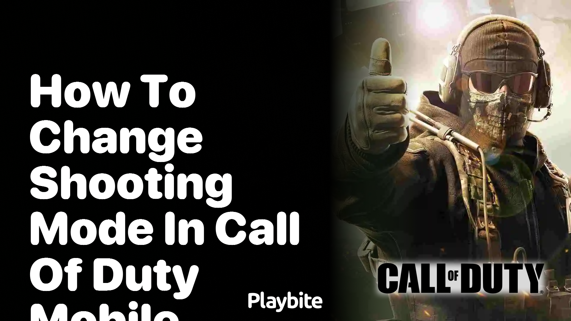 How to Change Shooting Mode in Call of Duty Mobile - Playbite