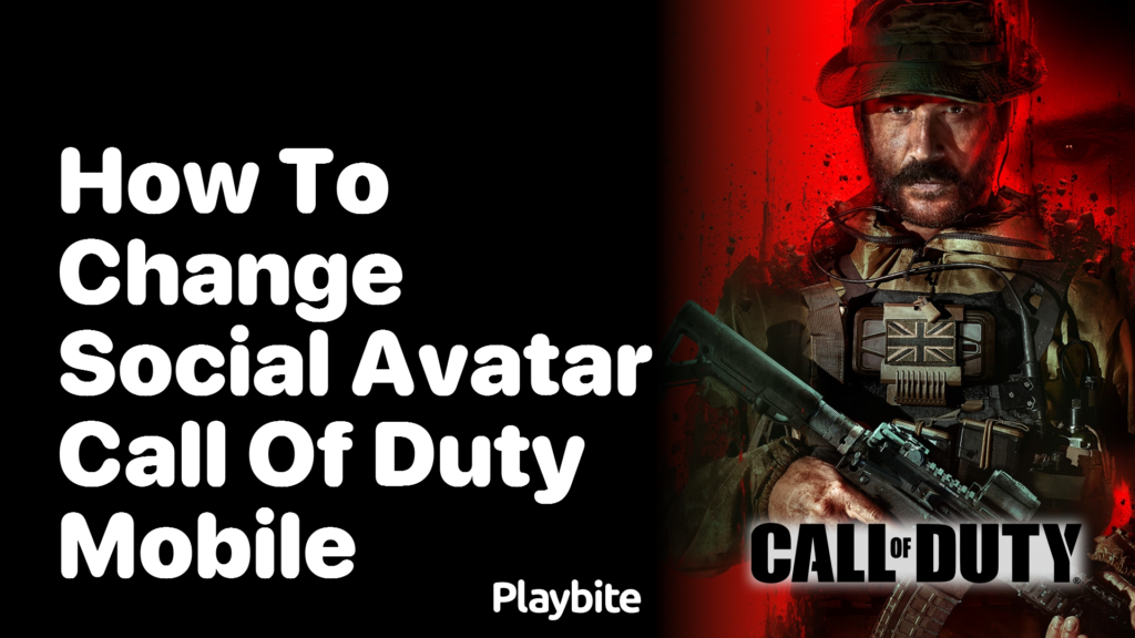How to Change Your Social Avatar in Call of Duty Mobile - Playbite