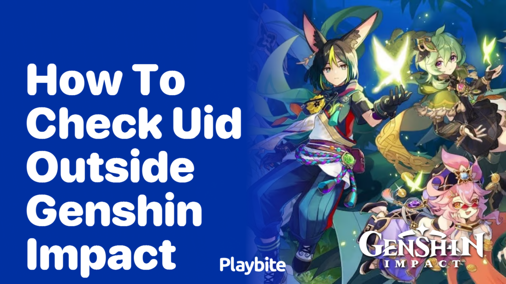 How to Check UID Outside Genshin Impact - Playbite