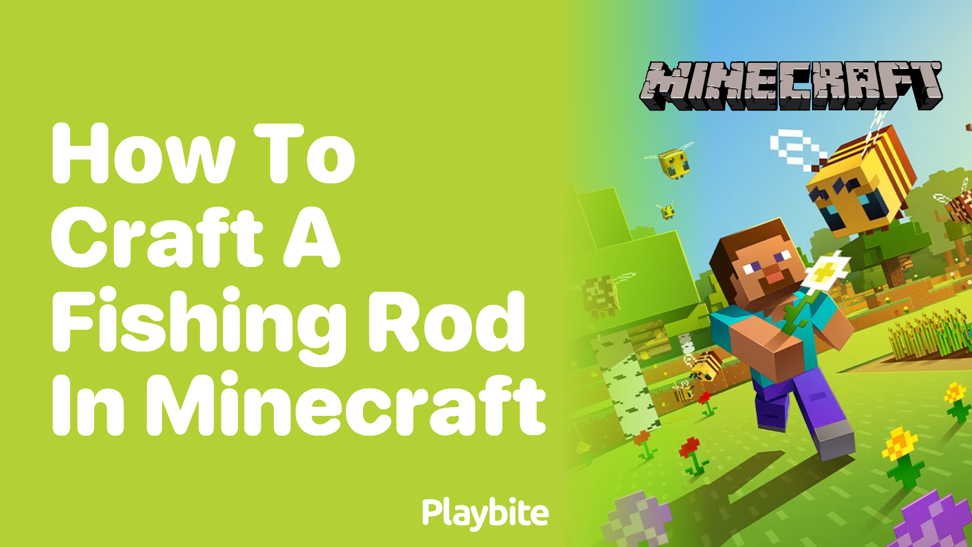 How to Craft a Fishing Rod in Minecraft - Playbite