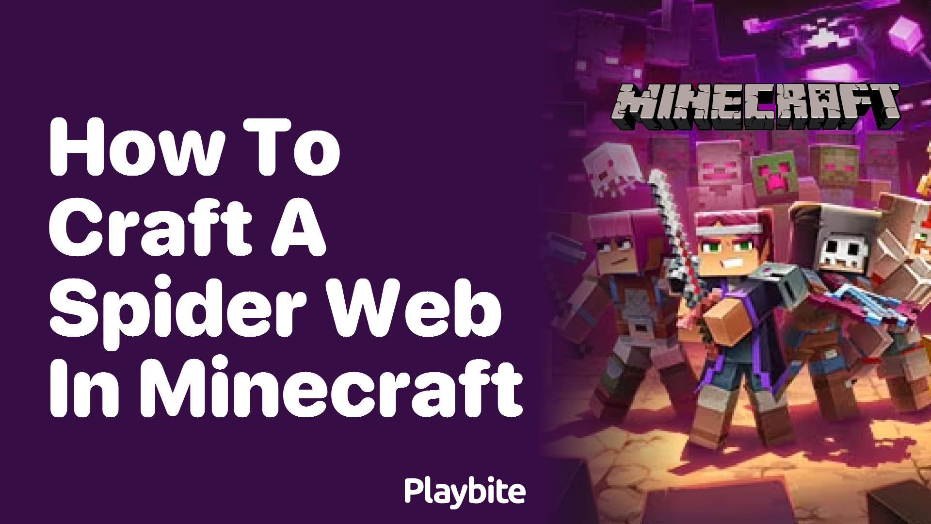 How to Craft a Spider Web in Minecraft - Playbite