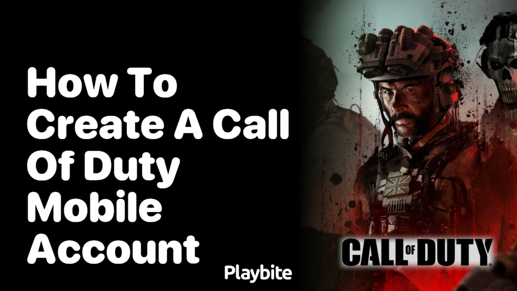 How to Create a Call of Duty Mobile Account - Playbite