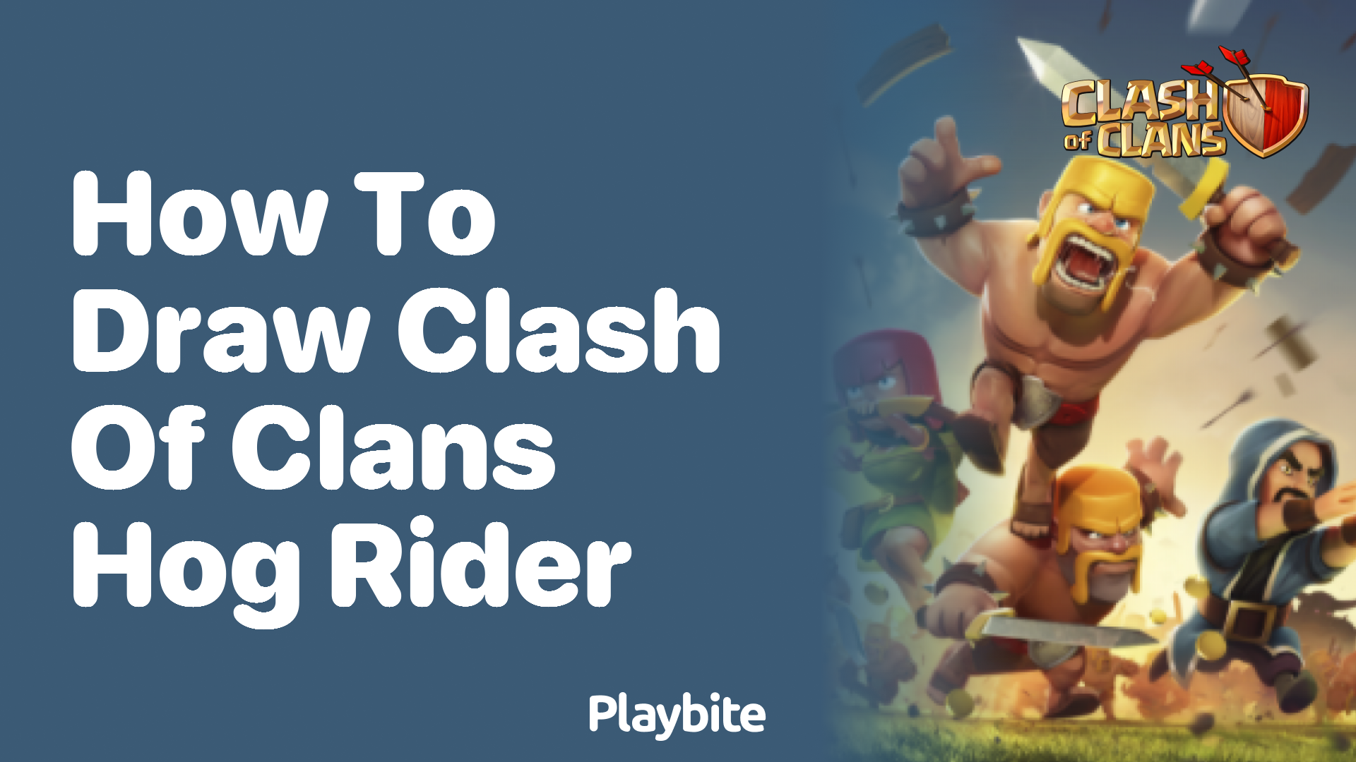 How to Draw Clash of Clans Hog Rider - Playbite