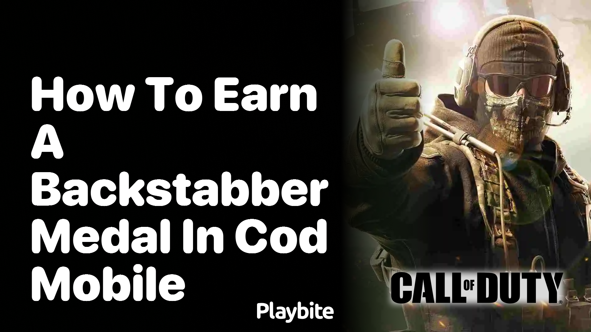How to Earn a Backstabber Medal in COD Mobile - Playbite