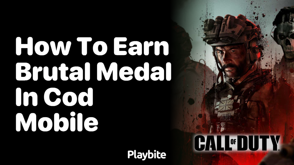 How to Earn a Brutal Medal in COD Mobile - Playbite