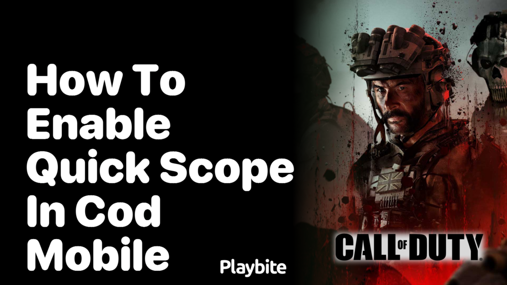 How to Enable Quick Scope in COD Mobile - Playbite