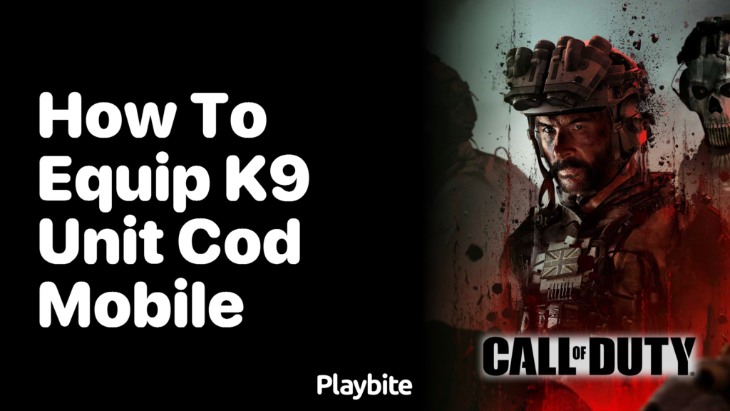 How to Equip the K9 Unit in COD Mobile - Playbite