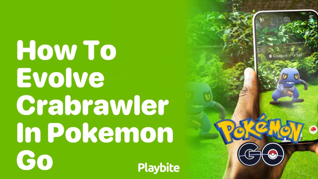 How to Evolve Crabrawler in Pokemon GO - Playbite