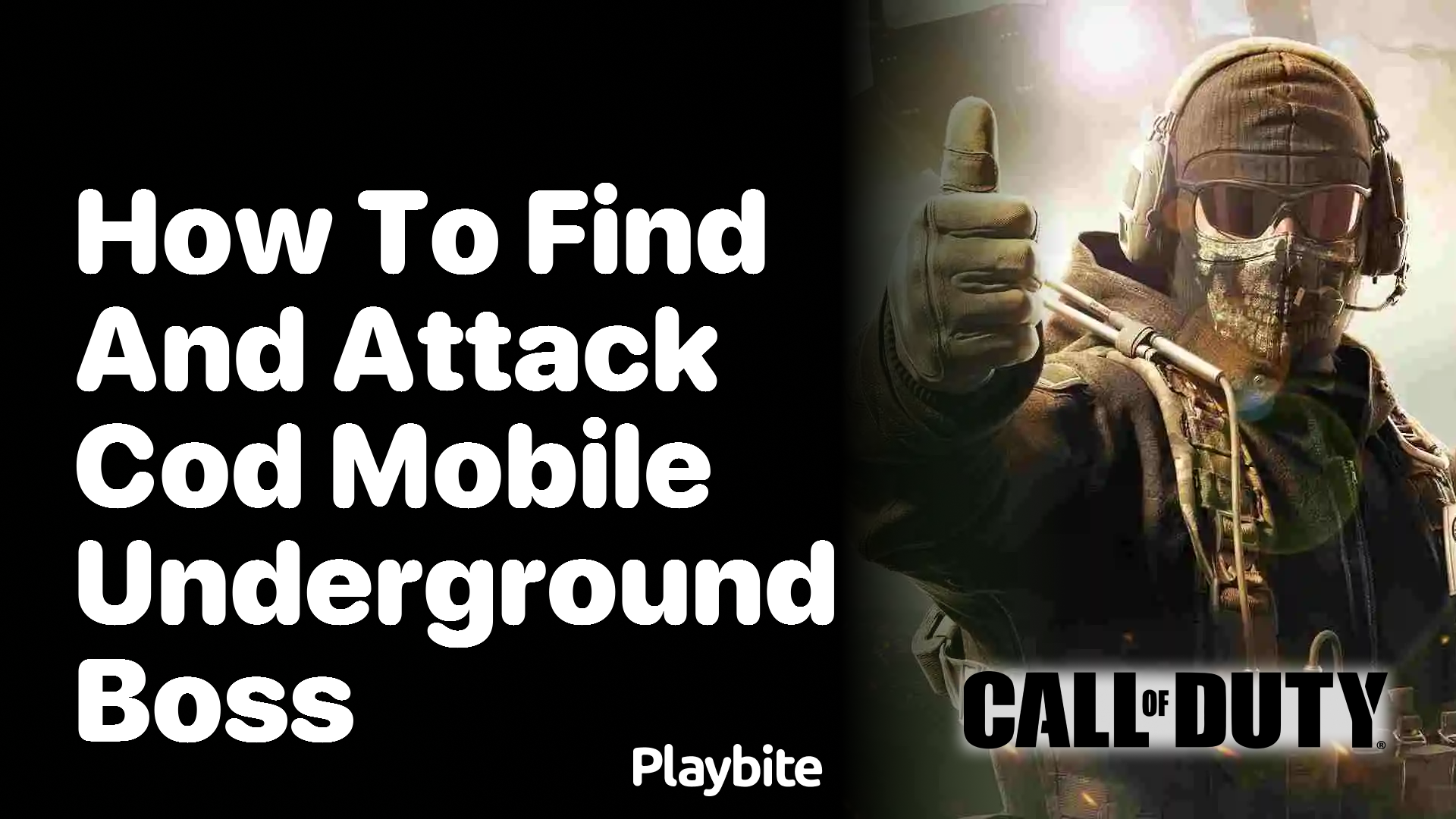 How to Find and Attack COD Mobile Underground Boss - Playbite