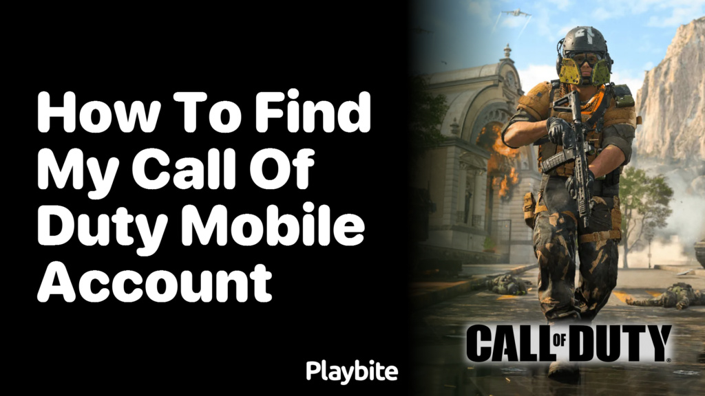 How to Find Your Call of Duty Mobile Account - Playbite