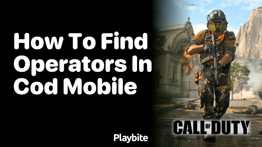 How To Find Operators In Cod Mobile Playbite