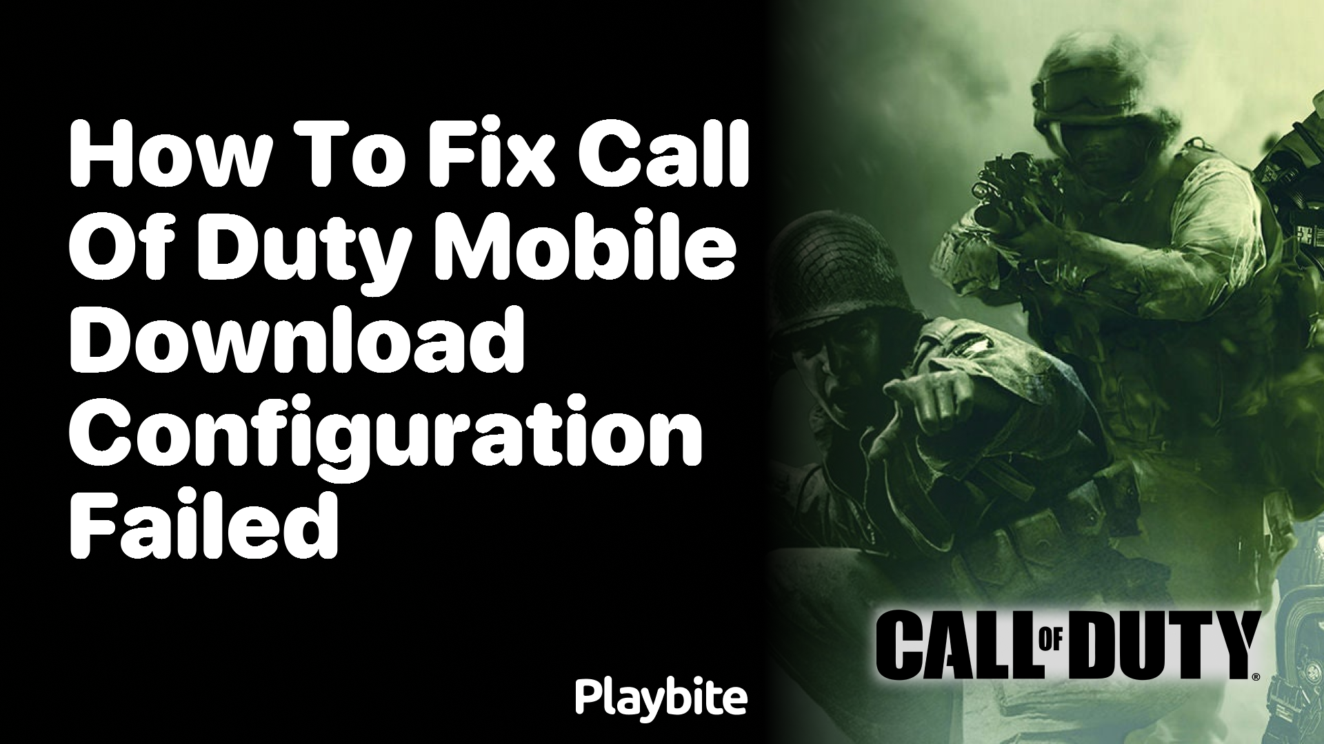 How to Fix Call of Duty Mobile Download Configuration Failed - Playbite