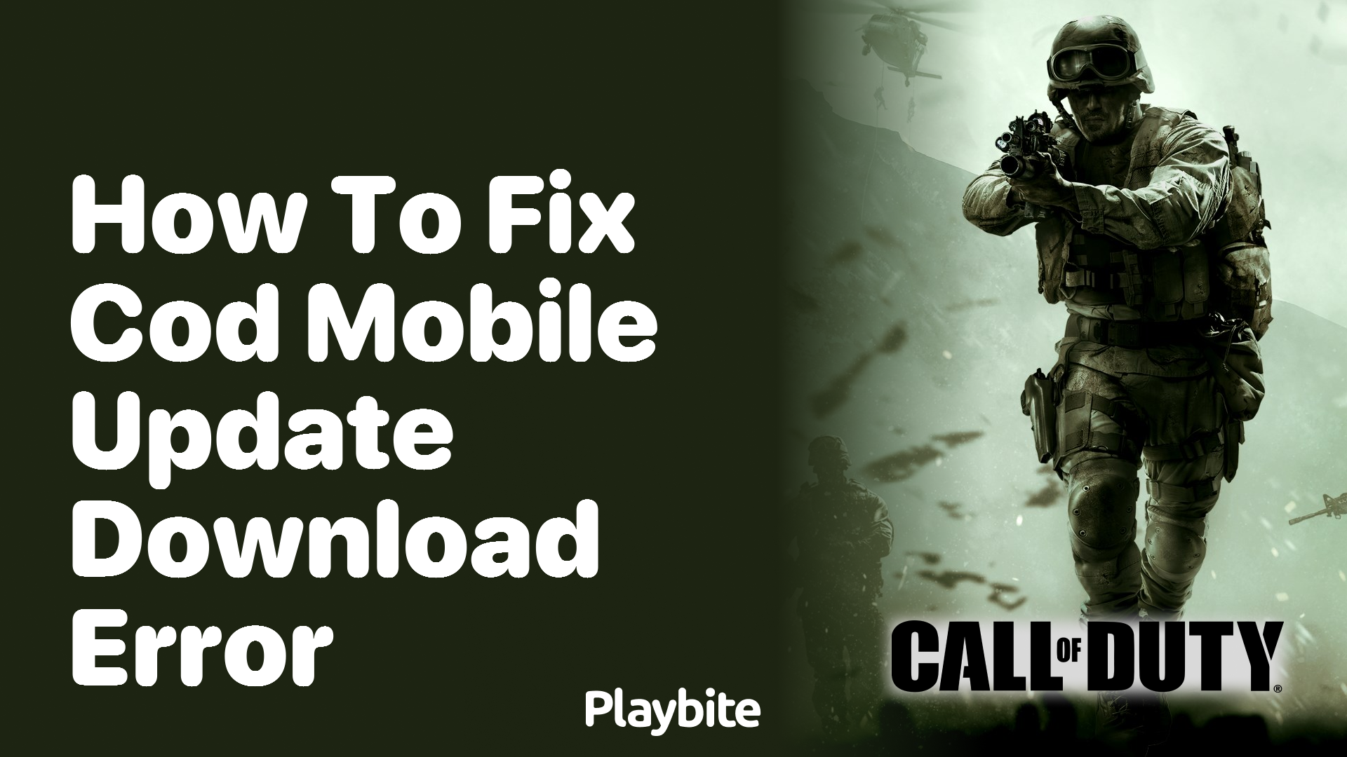 How to Fix COD Mobile Update Download Error - Playbite