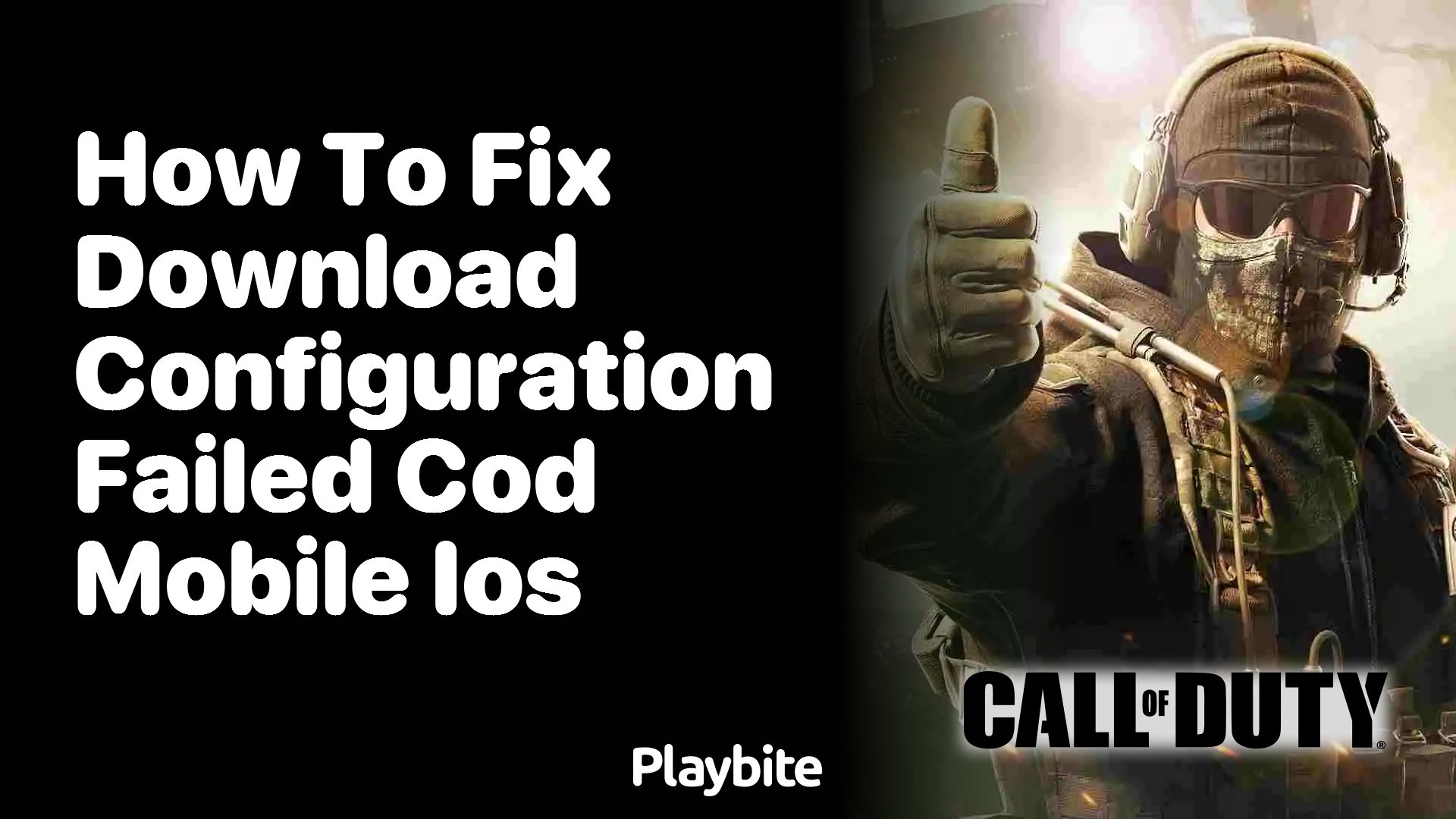 How to Fix Download Configuration Failed in COD Mobile on iOS - Playbite