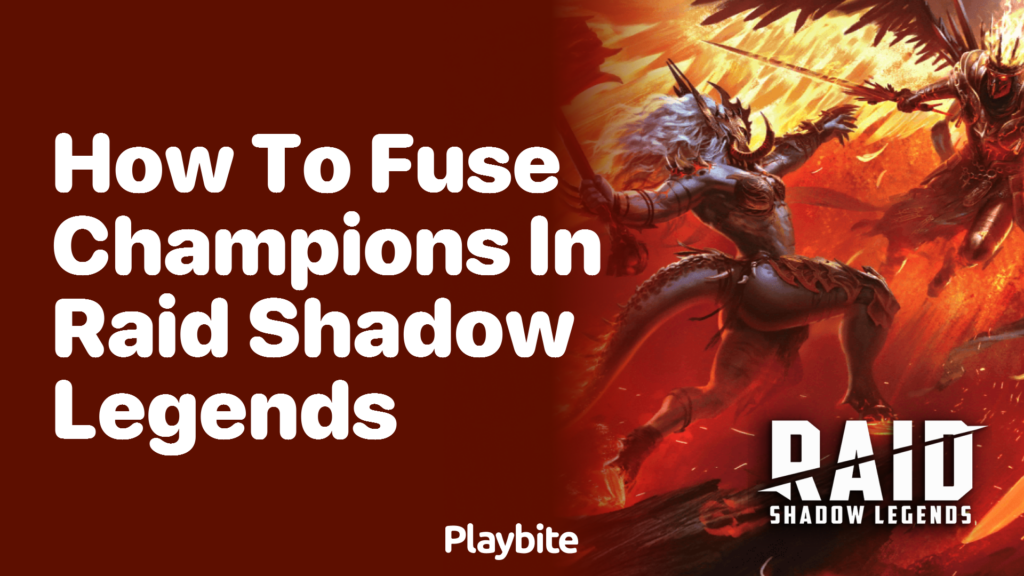How to Fuse Champions in Raid Shadow Legends - Playbite