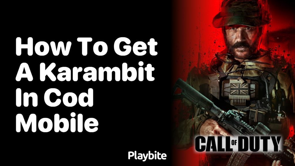 How to Get a Karambit in COD Mobile - Playbite