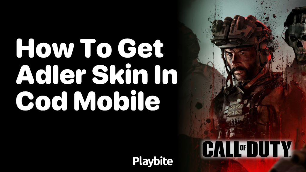 How to Get the Adler Skin in COD Mobile - Playbite