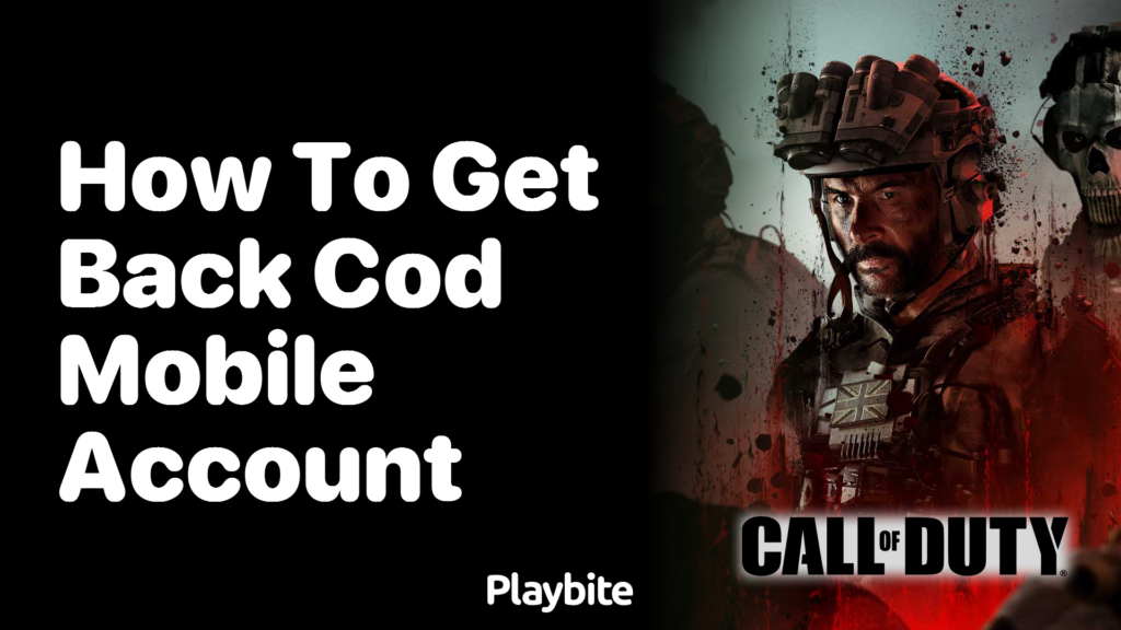 How to Recover Your Call of Duty Mobile Account - Playbite