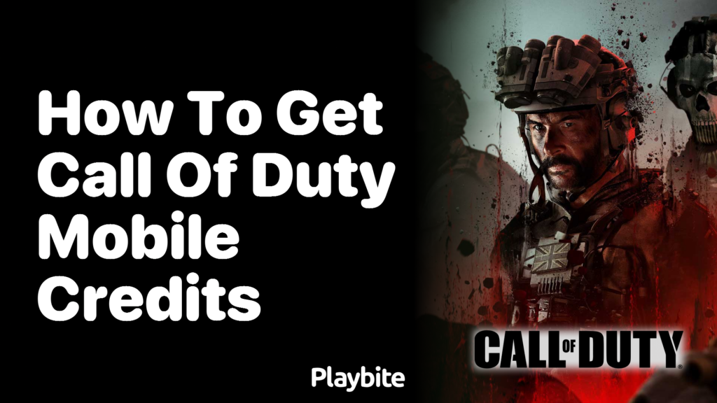 How to Get Call of Duty Mobile Credits - Playbite