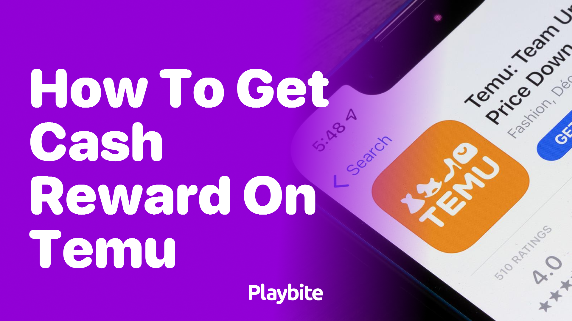 How to Get Cash Reward on Temu - Playbite