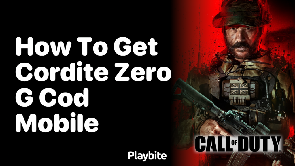 How to Get the Cordite Zero G in CoD Mobile - Playbite