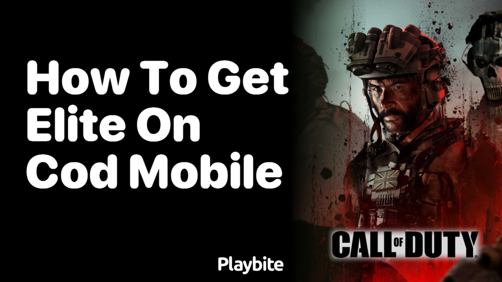 How to Get Elite on COD Mobile - Playbite