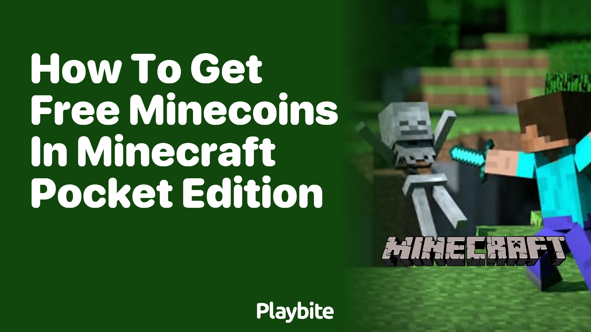 How to Get Free Minecoins in Minecraft Pocket Edition - Playbite