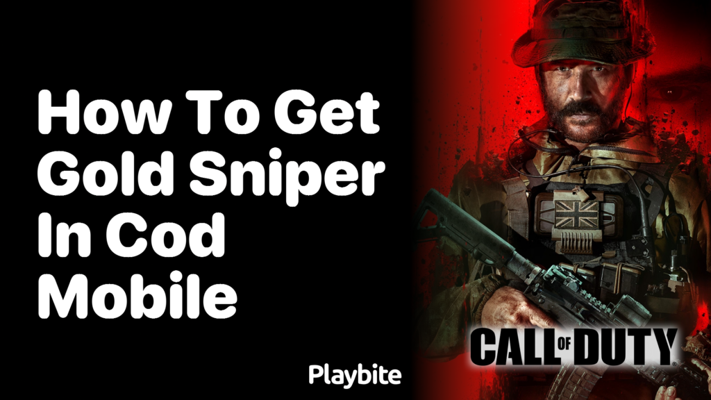 How to Get a Gold Sniper in COD Mobile - Playbite