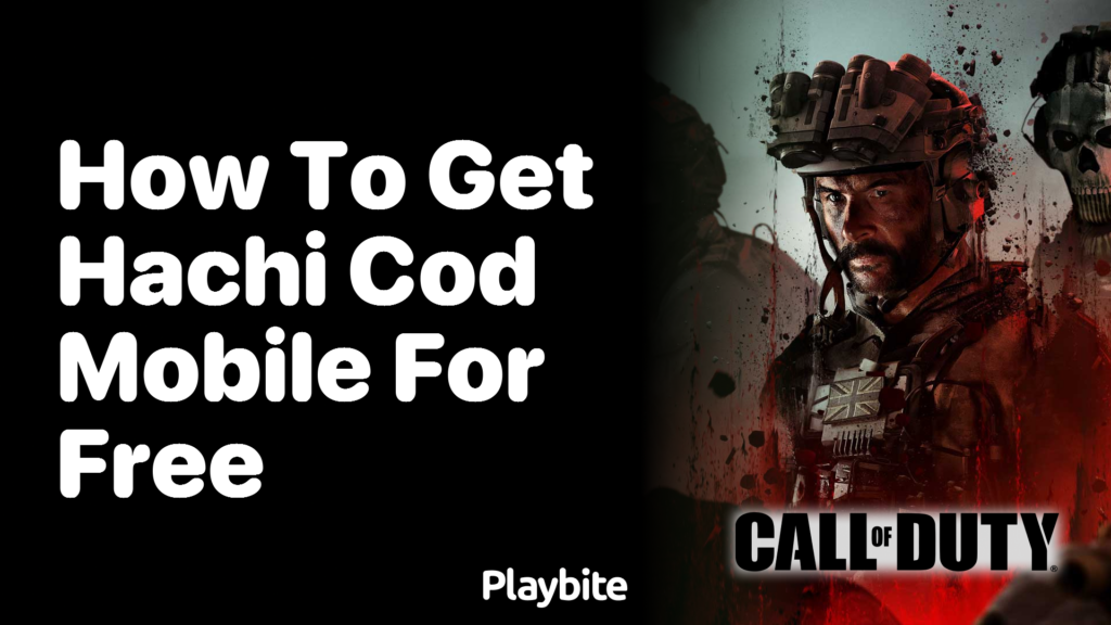 How to Get Hachi in COD Mobile for Free - Playbite