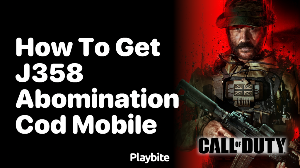 How to Get the J358 Abomination in COD Mobile - Playbite