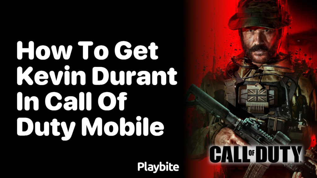 How to Get Kevin Durant in Call of Duty Mobile - Playbite