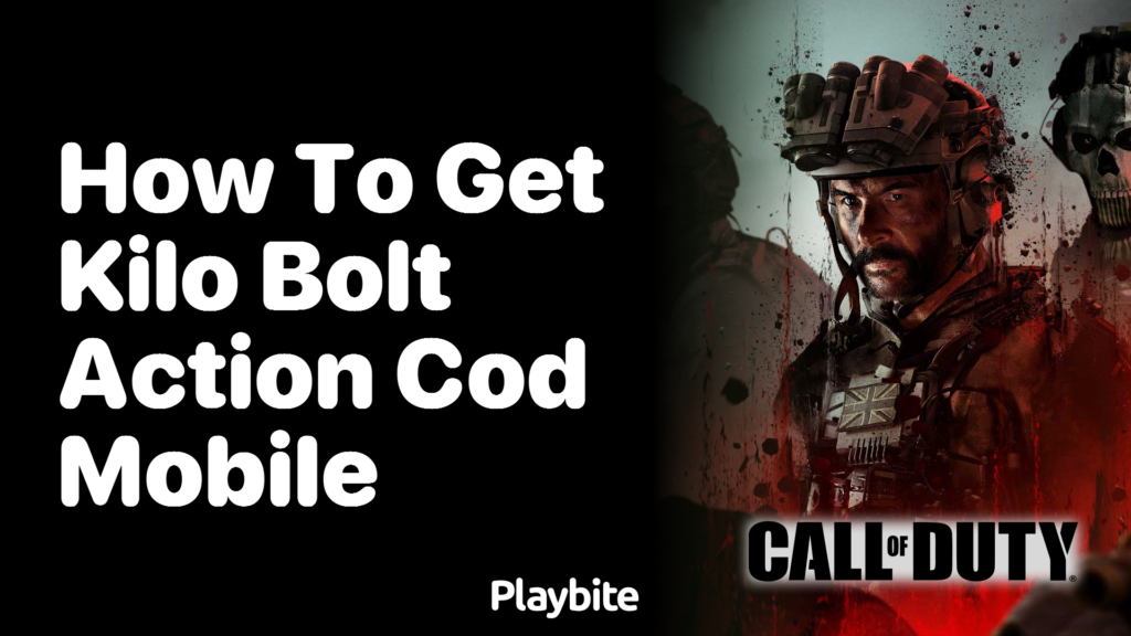 How to Get the Kilo Bolt-Action in COD Mobile - Playbite