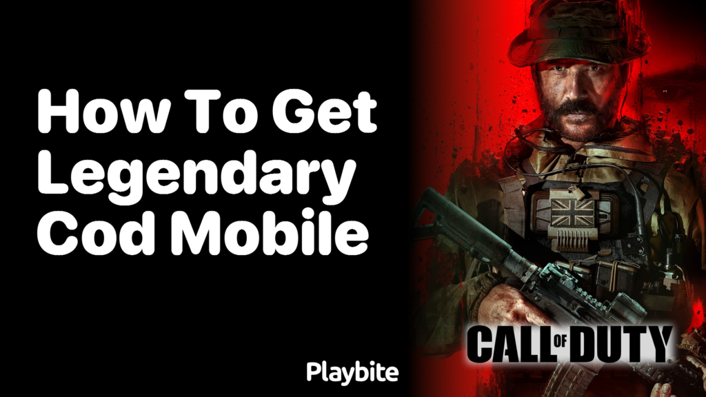 How to Get Legendary Items in COD Mobile - Playbite