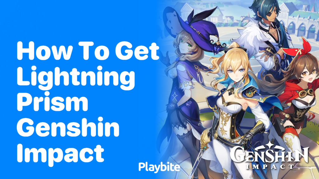 How to Get Lightning Prism in Genshin Impact - Playbite