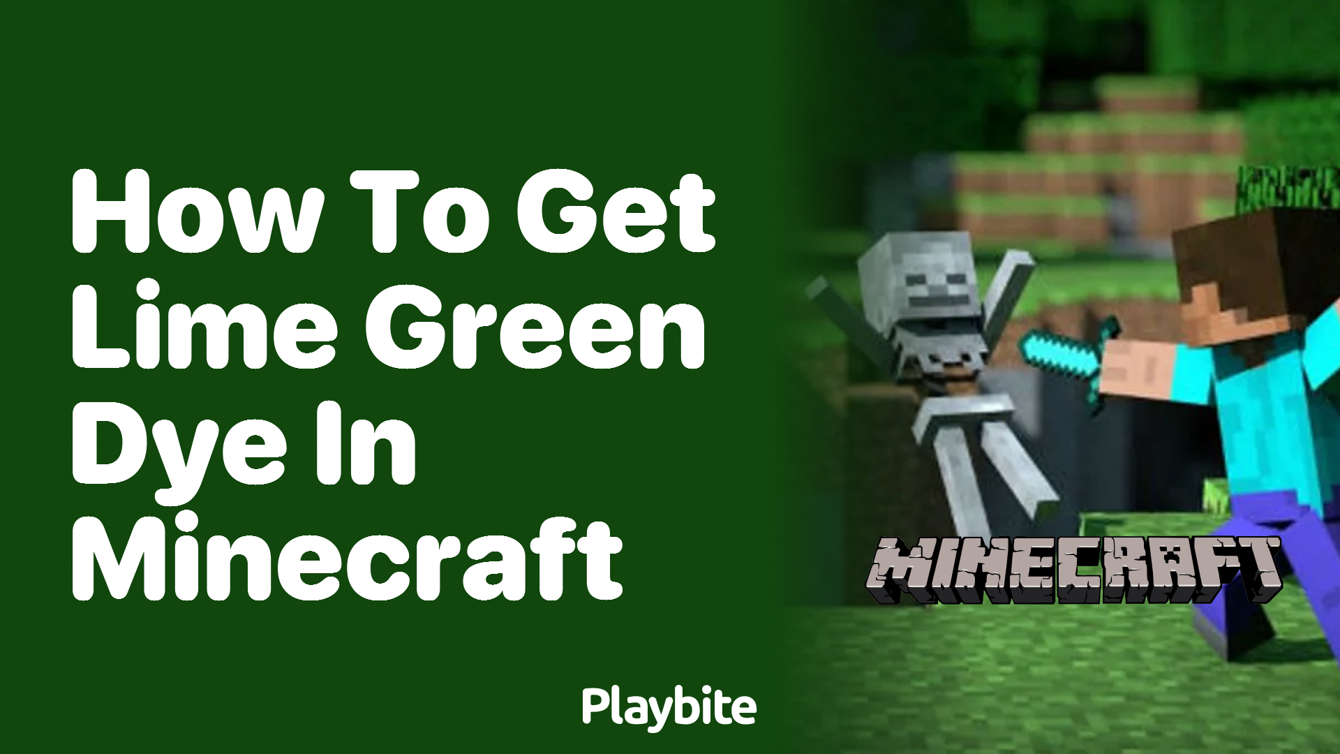 How to Get Lime Green Dye in Minecraft - Playbite