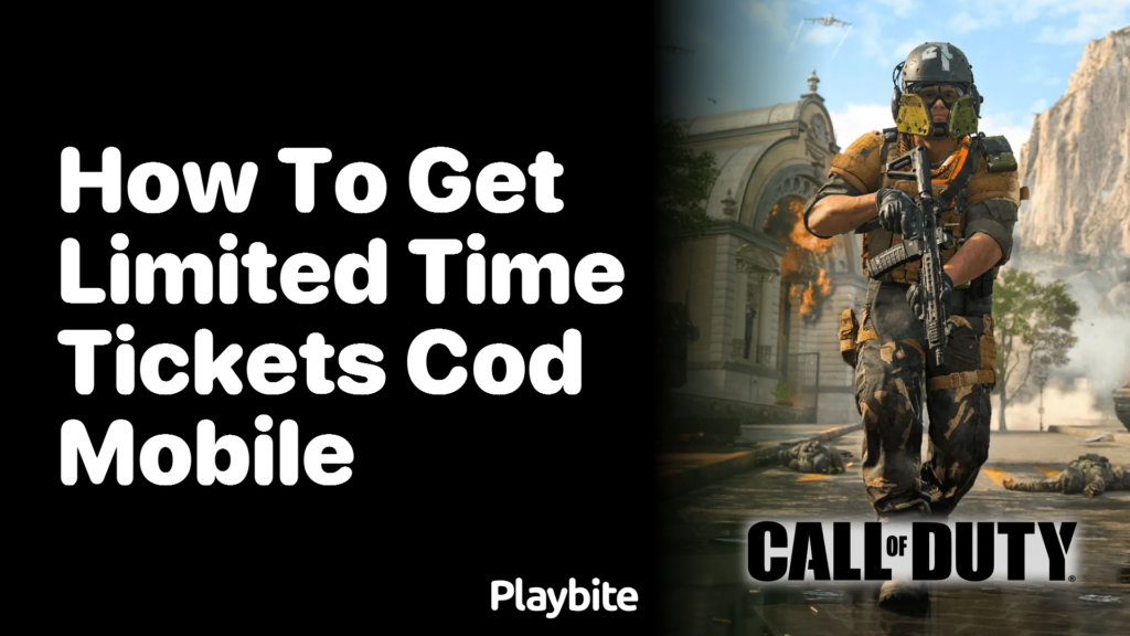How to Get Limited Time Tickets in COD Mobile - Playbite