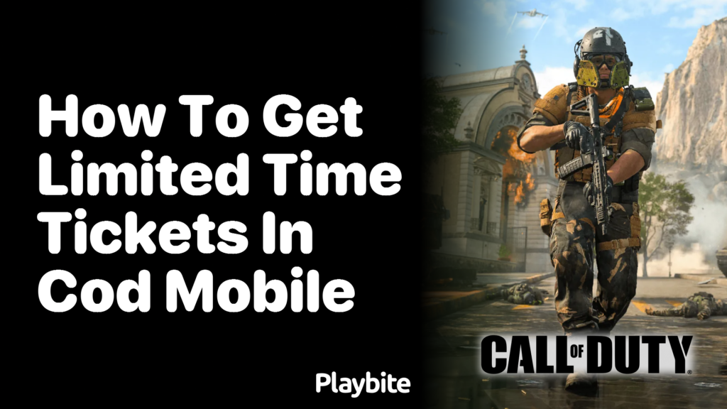 How to Get Limited Time Tickets in CoD Mobile - Playbite