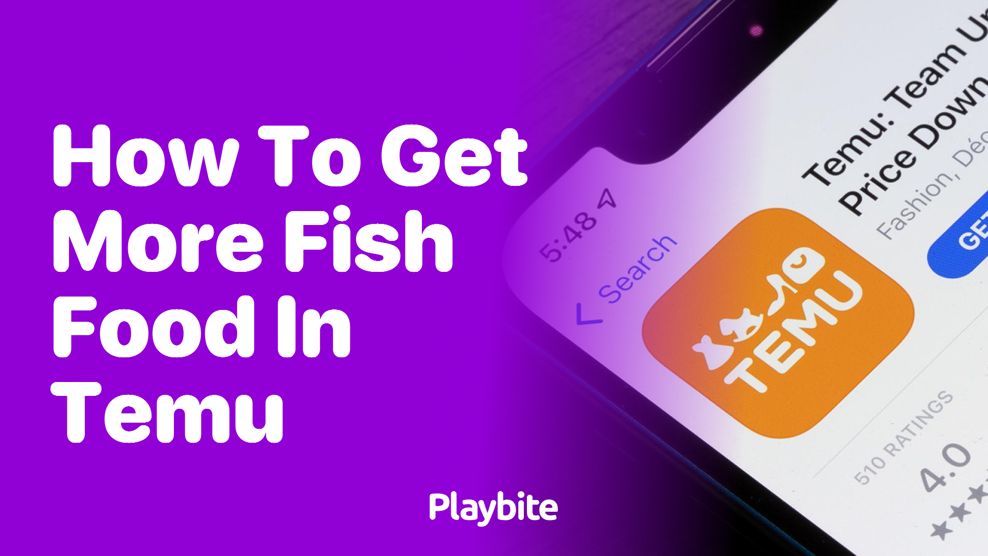 How to get more Fish Food in Temu - Playbite