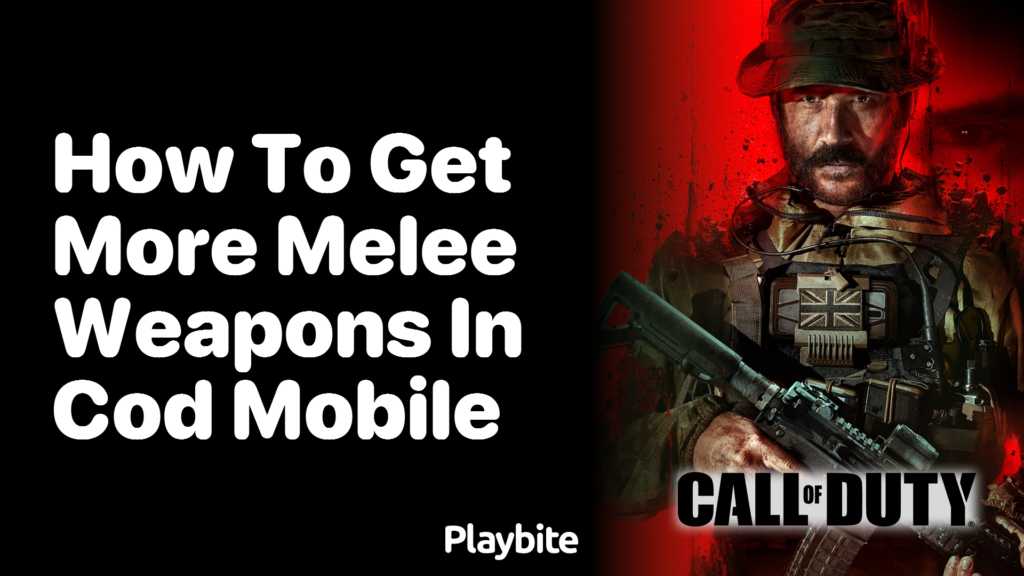 How to Get More Melee Weapons in COD Mobile - Playbite
