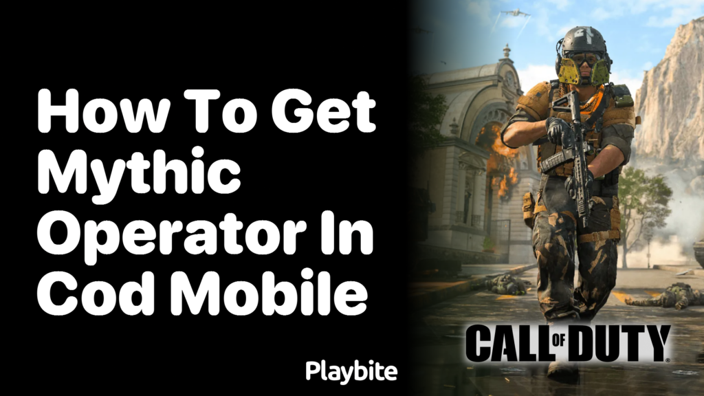 How to Get a Mythic Operator in COD Mobile - Playbite