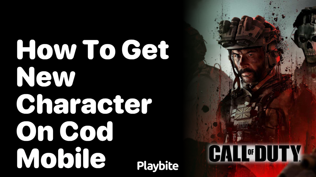 How to Get a New Character in COD Mobile - Playbite