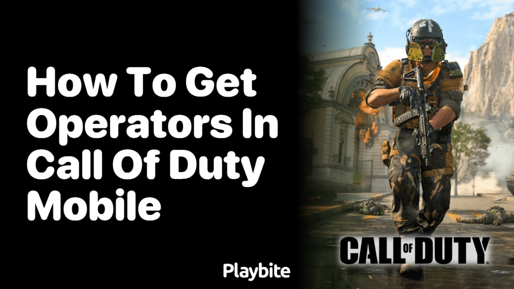 How to Get Operators in Call of Duty Mobile - Playbite