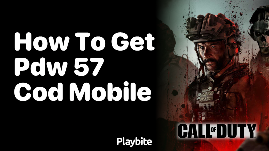 How to Get the PDW-57 in COD Mobile - Playbite